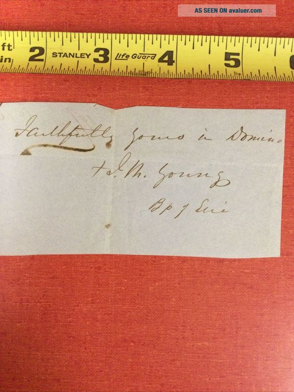 USA Catholic Bishop Joshua Maria Young AUTOGRAPH Diocese Of Erie ...