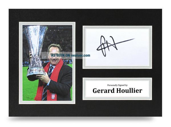 Gerard Houllier Signed A4 Photo Display Liverpool Autograph Memorabilia ...