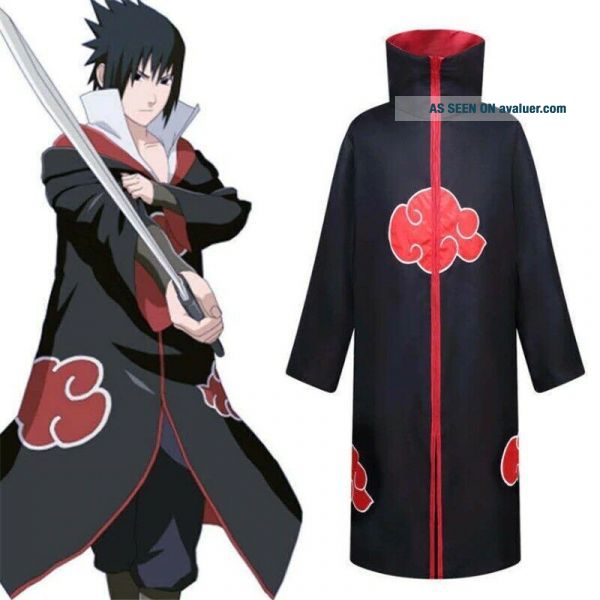 NARUTO Anime Cosplay Costume Akatsuki Cloak Sasuk Uchiha Itachi Cosplay ...