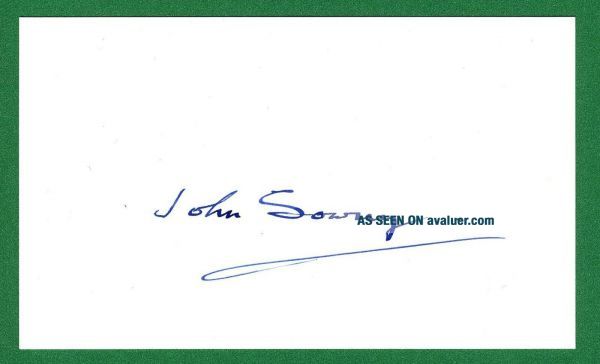 John Sowrey DECEASED WWII RAF Fighter Pilot Ace - 6V Signed 3x5 Index ...