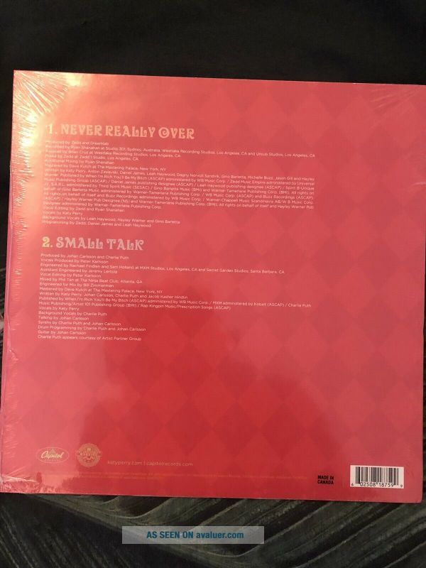 Katy Perry Never Really Over/ Small Talk 2019 Black Friday Rsd Rare ...