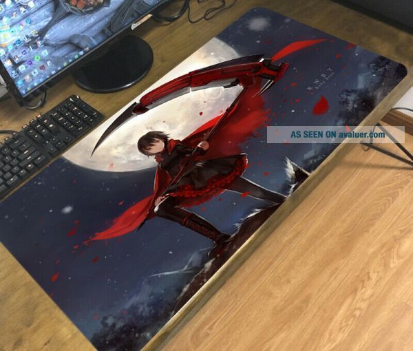 RWBY Ruby Rose Anime Mouse Pad Large Mousepad Keyboard Desk Mat Game ...