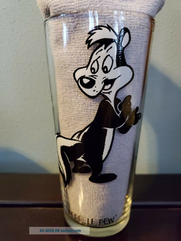 PEPE LE PEW DRINKING GLASS LOONEY TUNES 1973 WARNER BROS. PEPSI ...