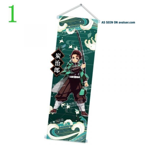 Demon Slayer: Kimetsu No Yaiba Anime ART Scroll Poster Wall Decor Room ...