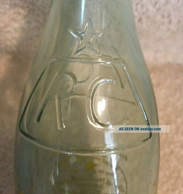 SODA POP BOTTLE VINTAGE ROYAL CROWN COLA 12 Oz PAINT RAISED R C LETTERS ...