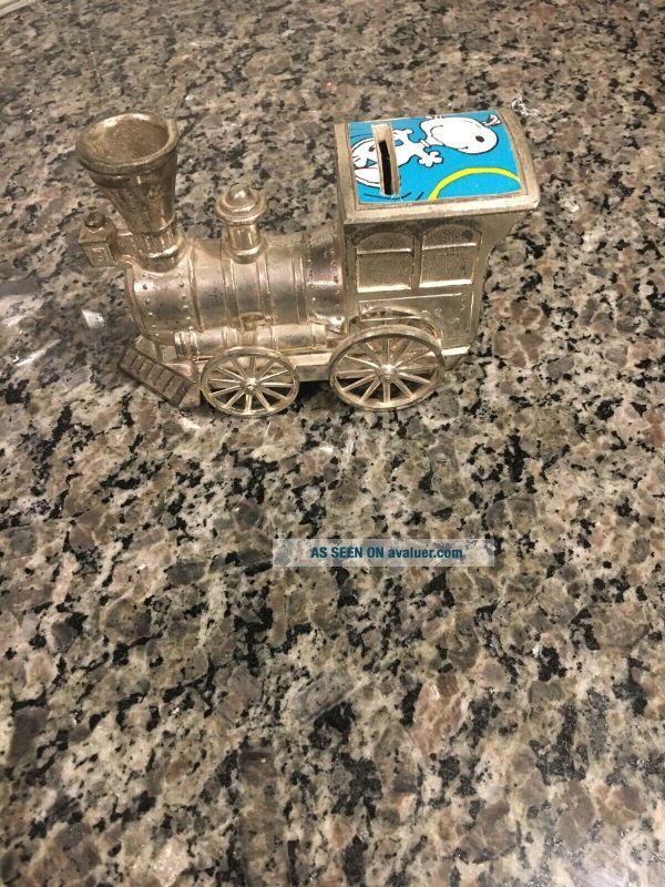 Vintage Snoopy Train Piggy Bank Made In Japan | #39203308