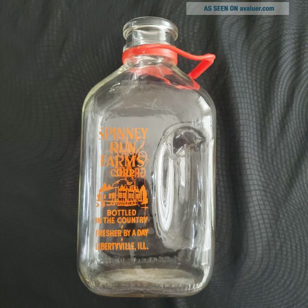 Vintage Spinney Run Farms Corps Dairy 1/2 Gallon Milk Jug Illinois ...