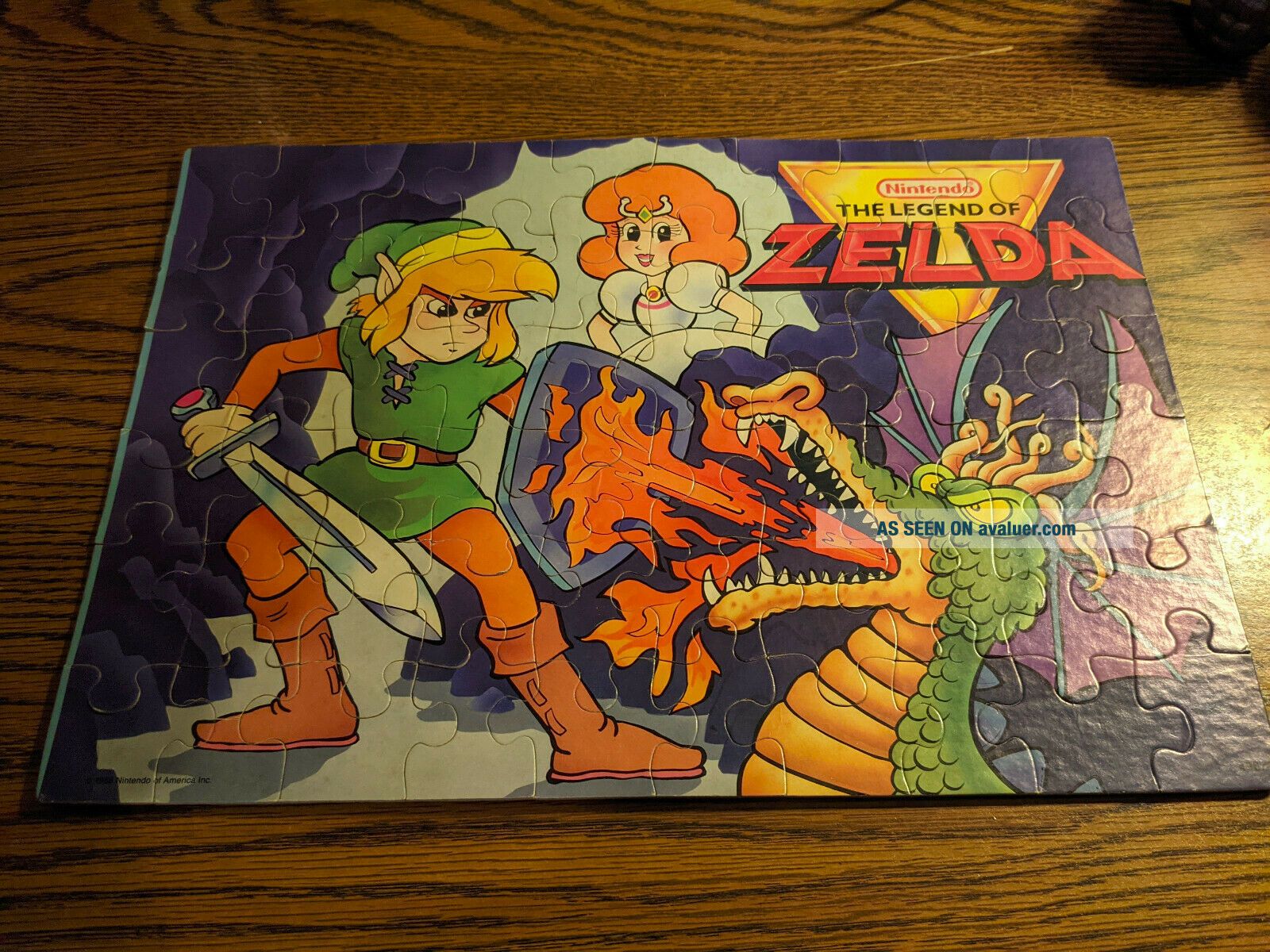 Legend Of Zelda Milton Bradley Jigsaw Puzzle COMPLETE (1988, Extremely ...
