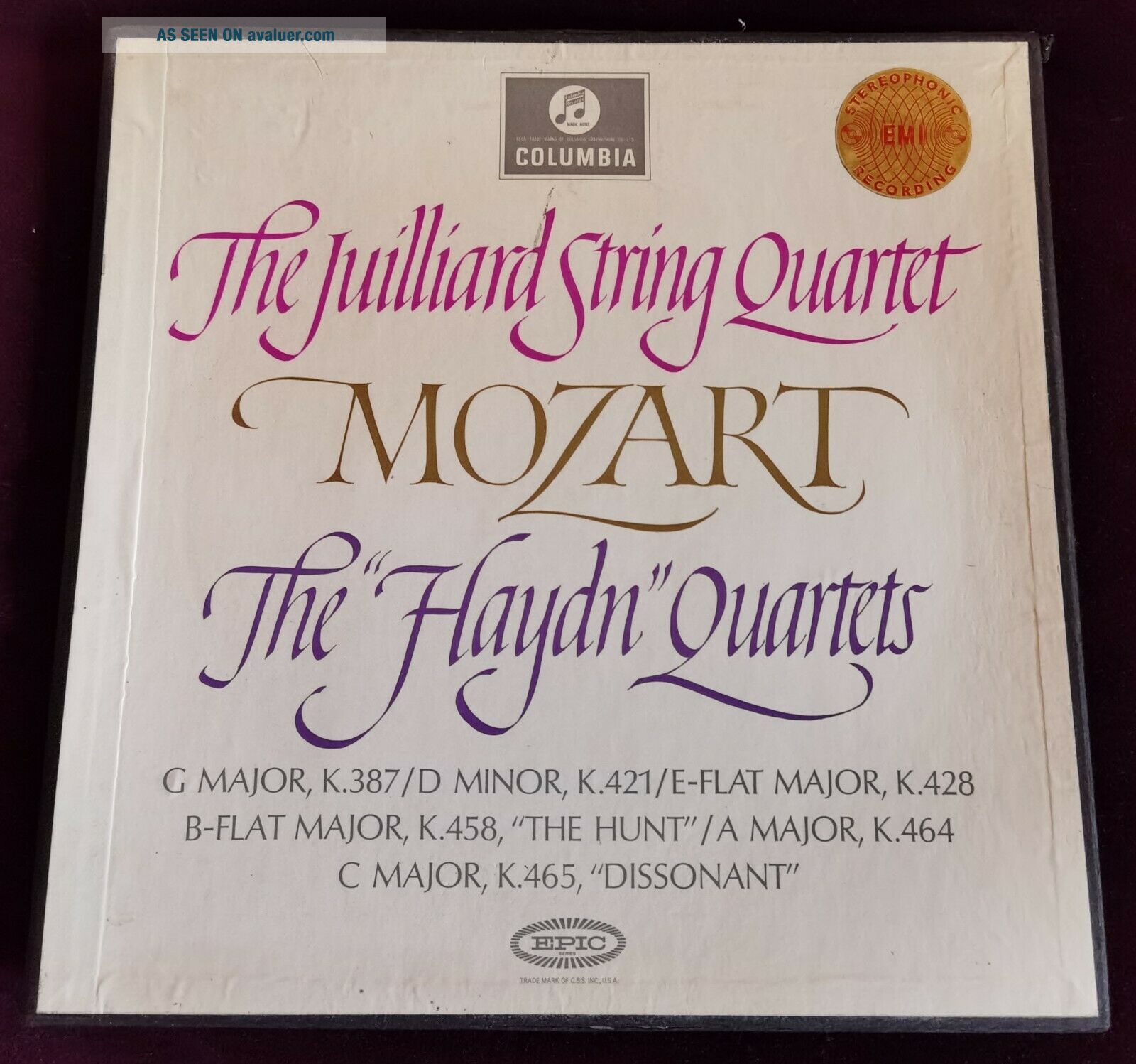 Rare Juilliard String Quartet Mozart Haydn Quartets Columbia SAX 2470 ...
