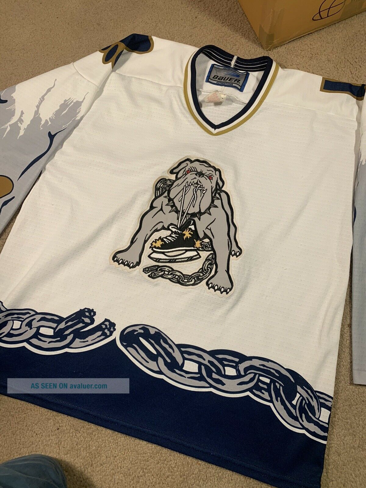Vtg Long Beach Ice Dogs Jersey Bauer Authentic IHL L RARE Authentics ...