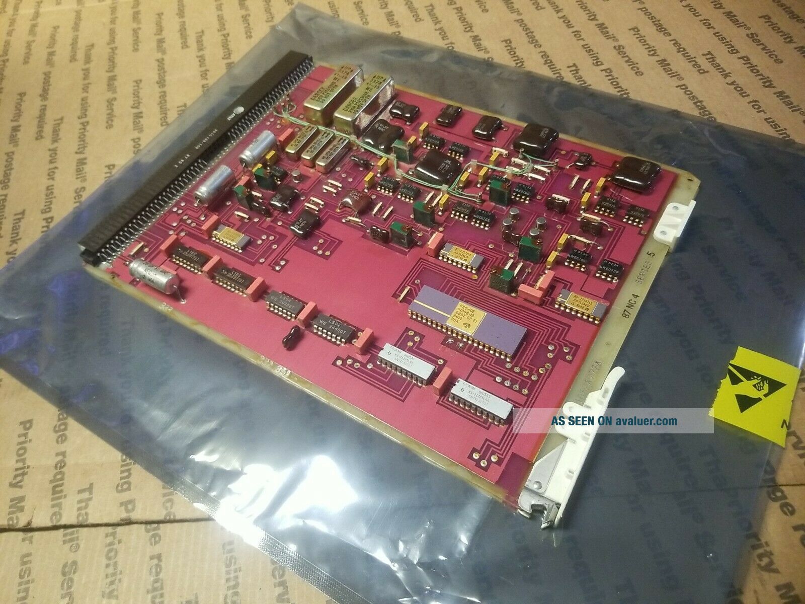 Vintage AT&T Circuit Board Card Module 1980 ' S LOOK SHIP RARE SM GOLD ...