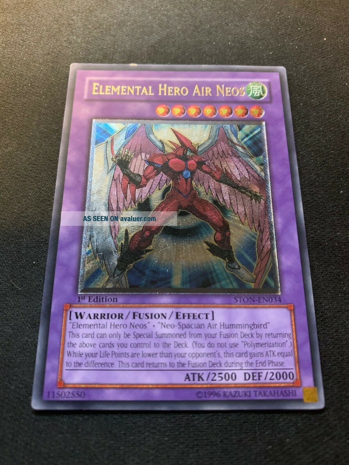 Elemental Hero Air Neos Ultimate Rare 1st Edition Yu - Gi - Oh Card ...