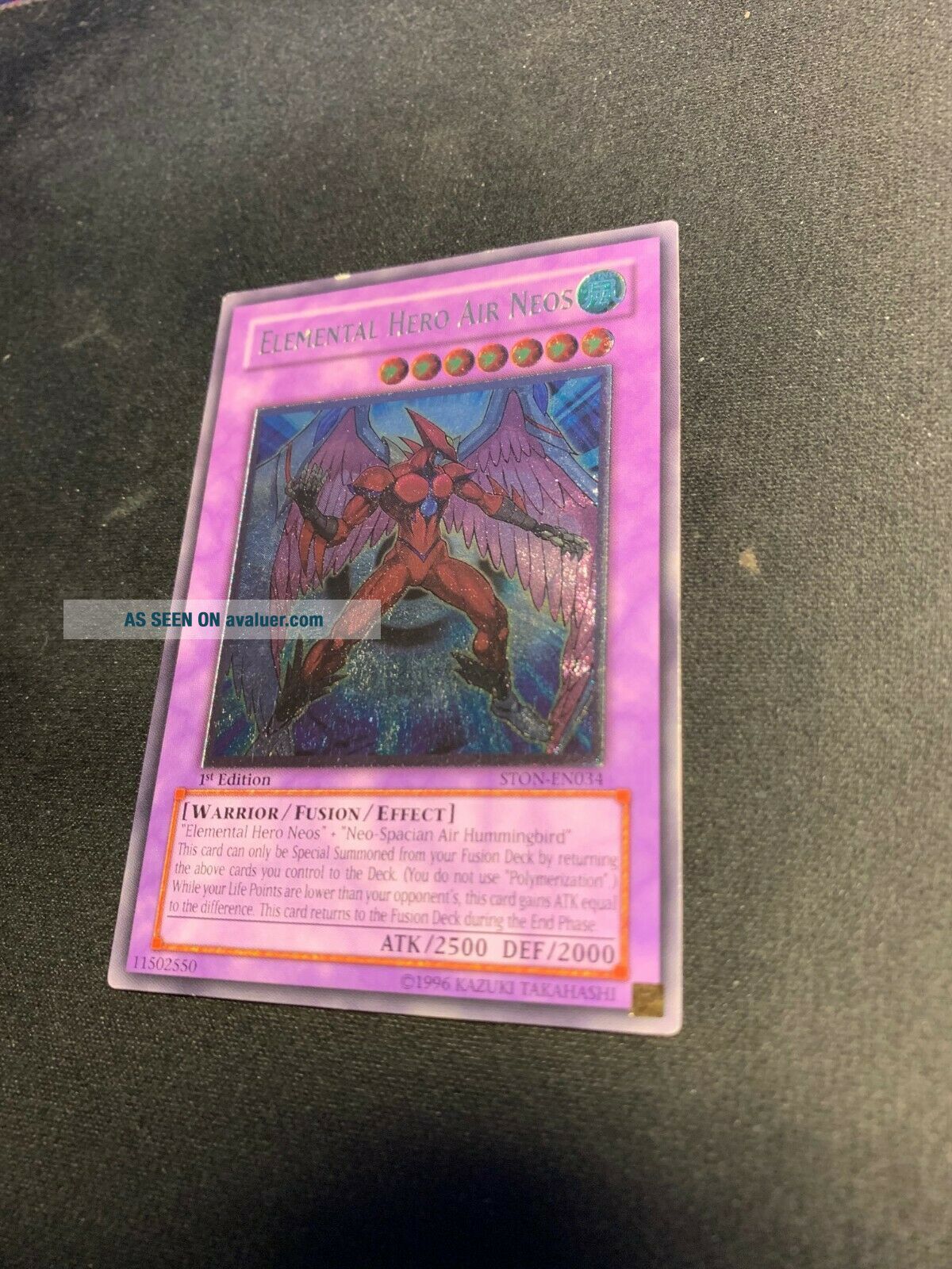 Elemental Hero Air Neos Ultimate Rare 1st Edition Yu - Gi - Oh Card ...