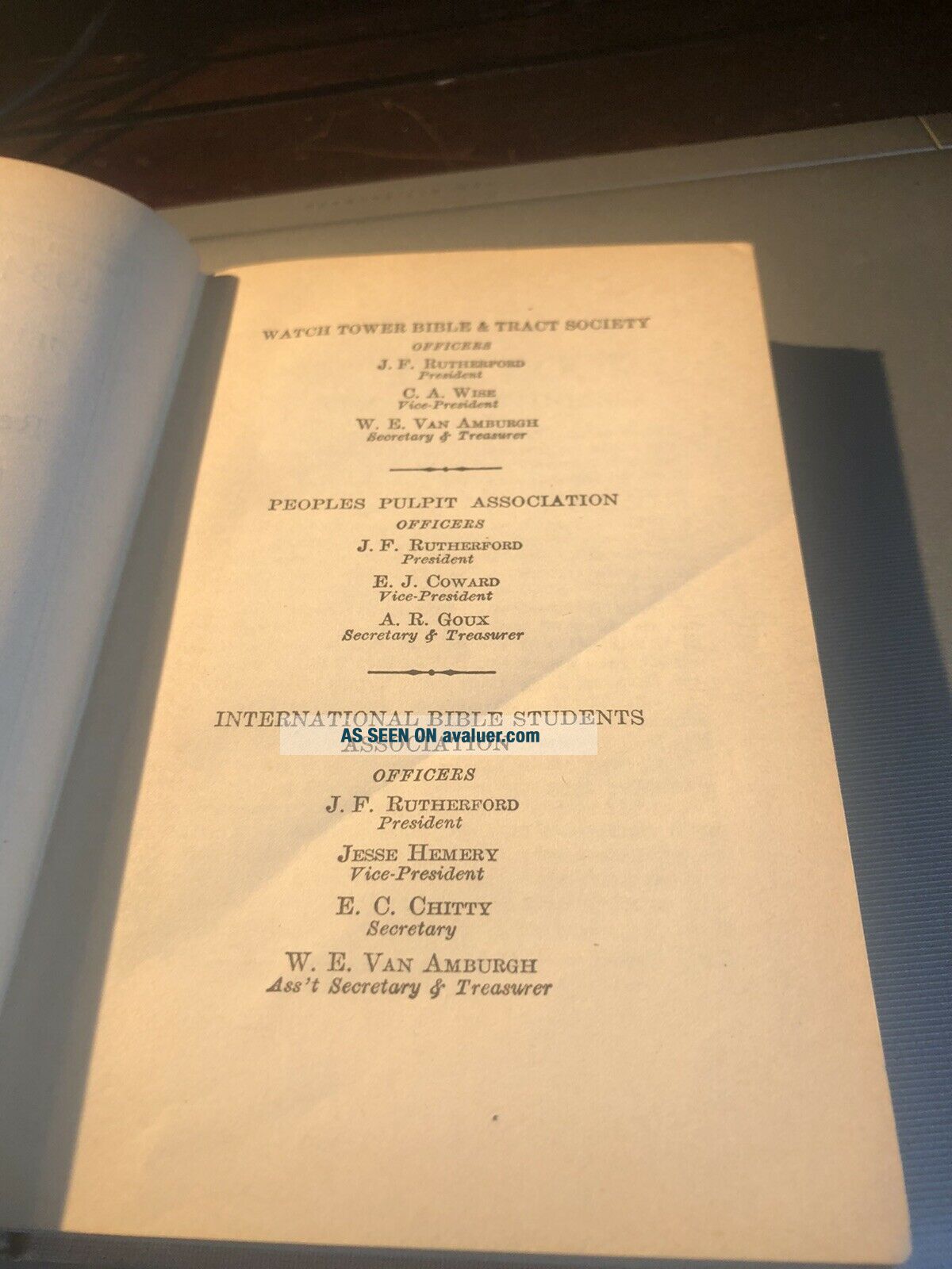 Watchtower Very Rare 1934 Yearbook Of Jehovah’s Witnesses L@@K | #58429079