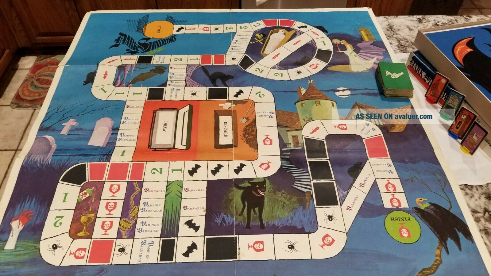1968 DARK SHAWDOWS Classic Tv Show BOARD GAME By Whitman Rare Find ...