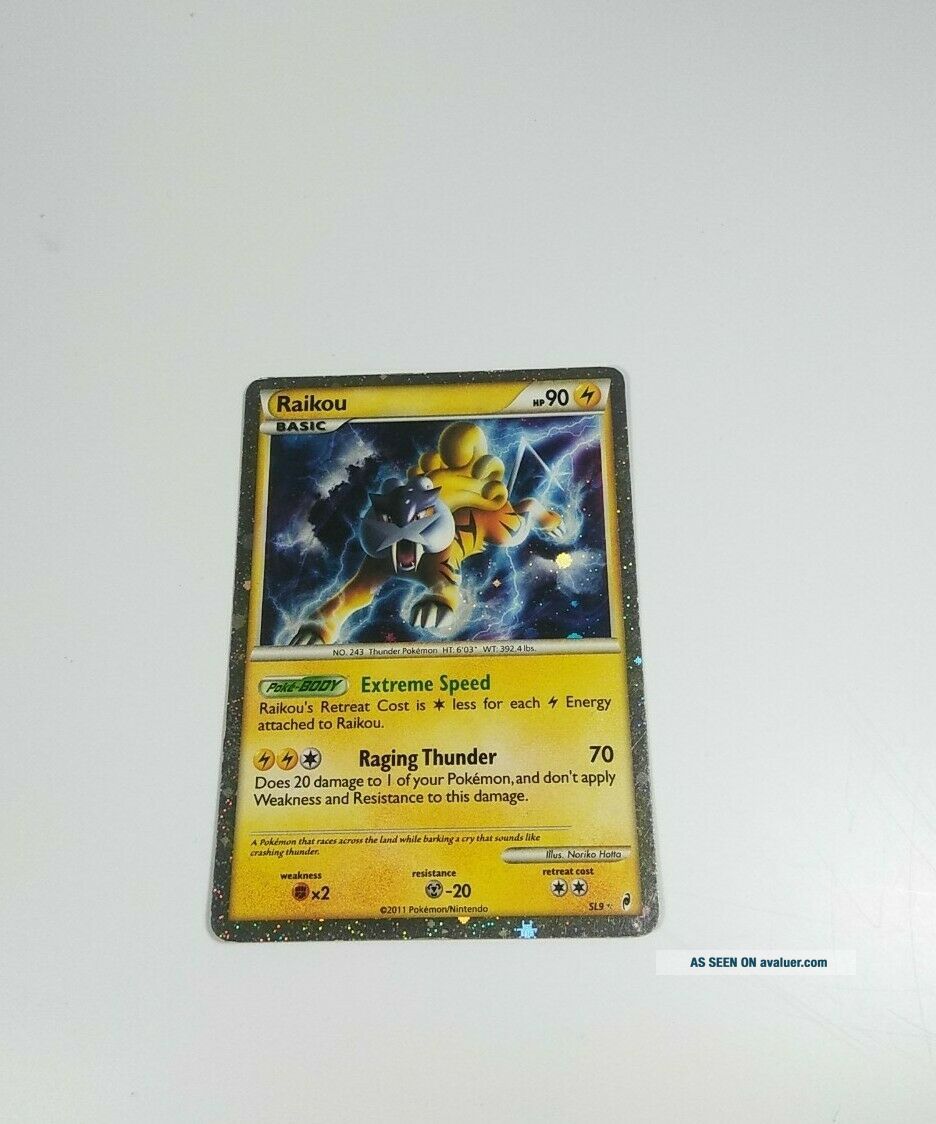 Raikou - SL9 Call Of Legends - Shiny Holo Rare Pokemon Card - Played A ...