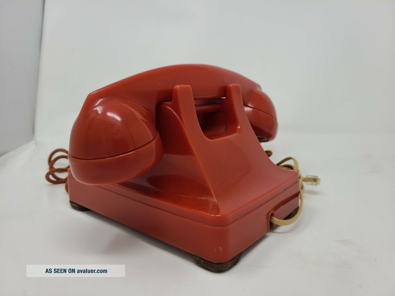 RARE Vintage Red Orange Western Electric Telephone F1 302 Rotary Bell ...