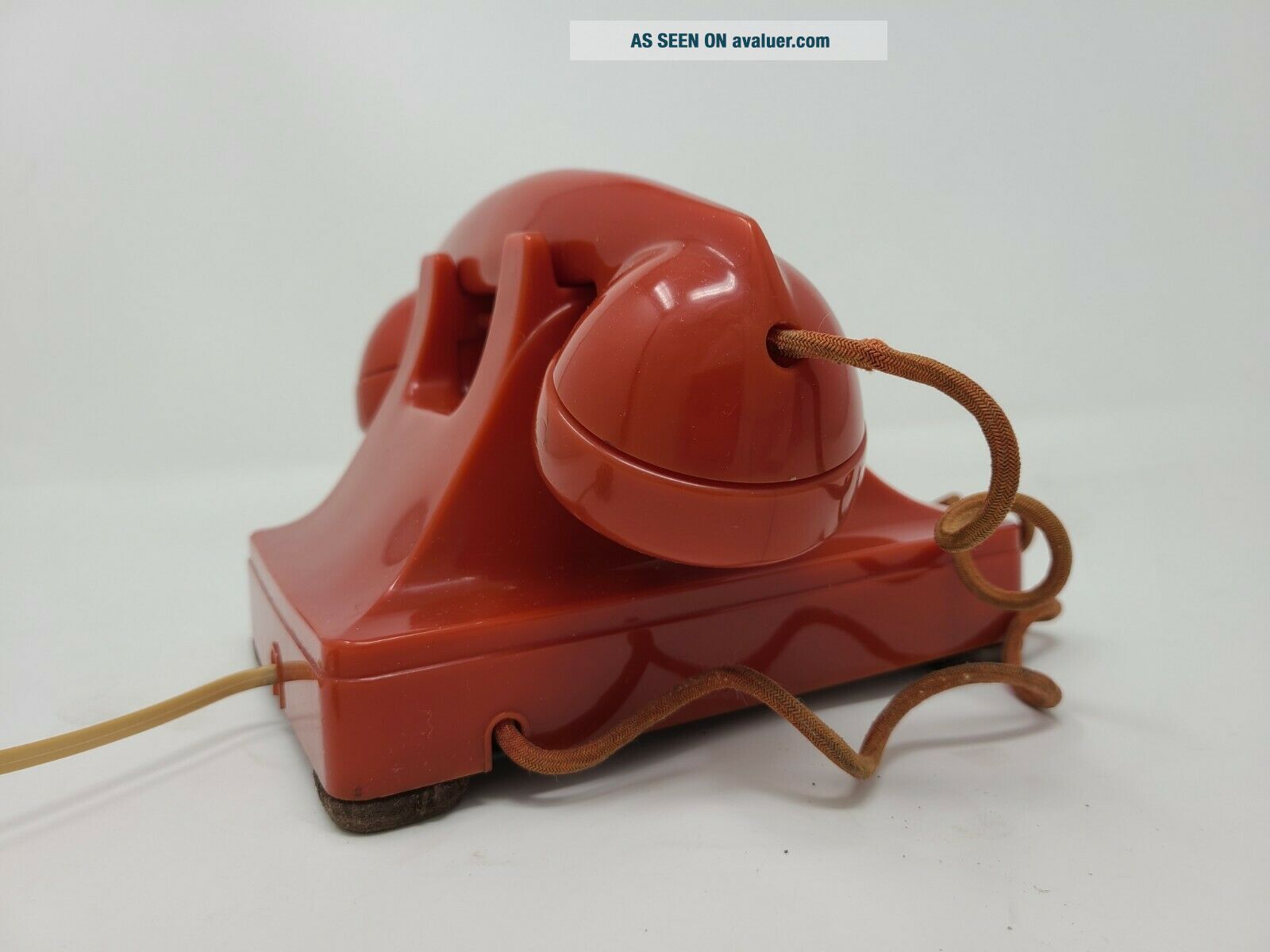 RARE Vintage Red Orange Western Electric Telephone F1 302 Rotary Bell ...