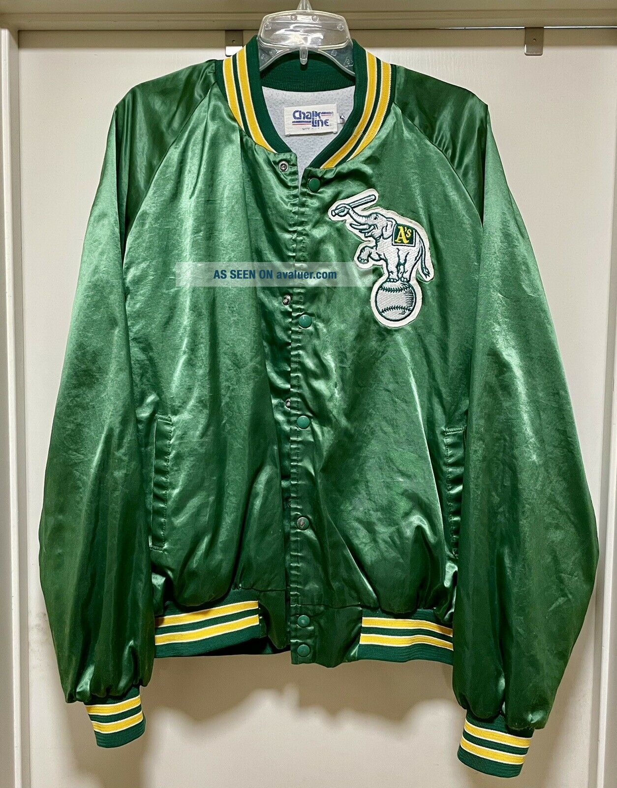RARE Vintage Oakland Athletics A’s Chalk Line Satin Jacket Size XL ...