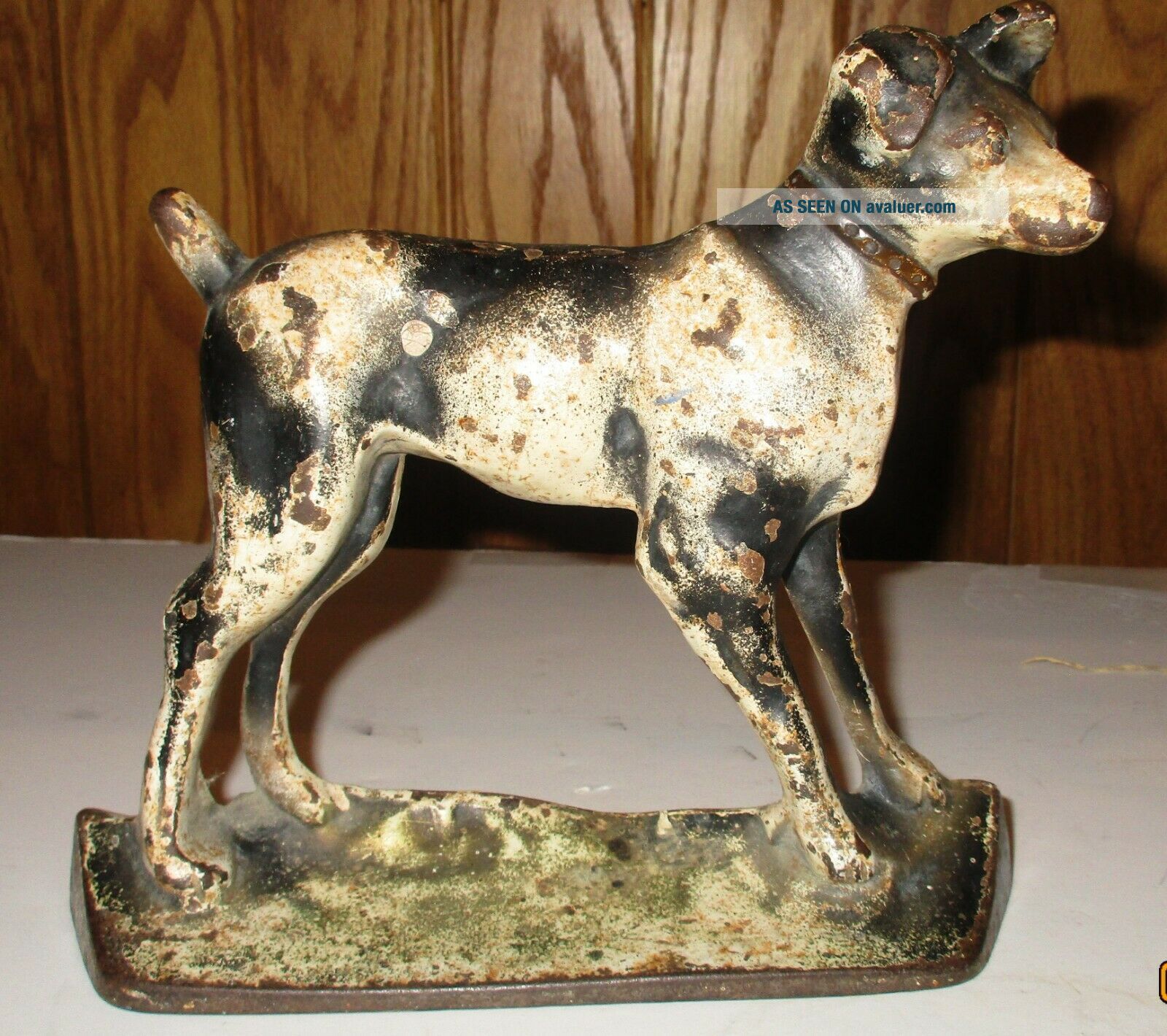 Antique Creations Co Rare Early Whippet/Terrier Dog Cast Iron Doorstop ...