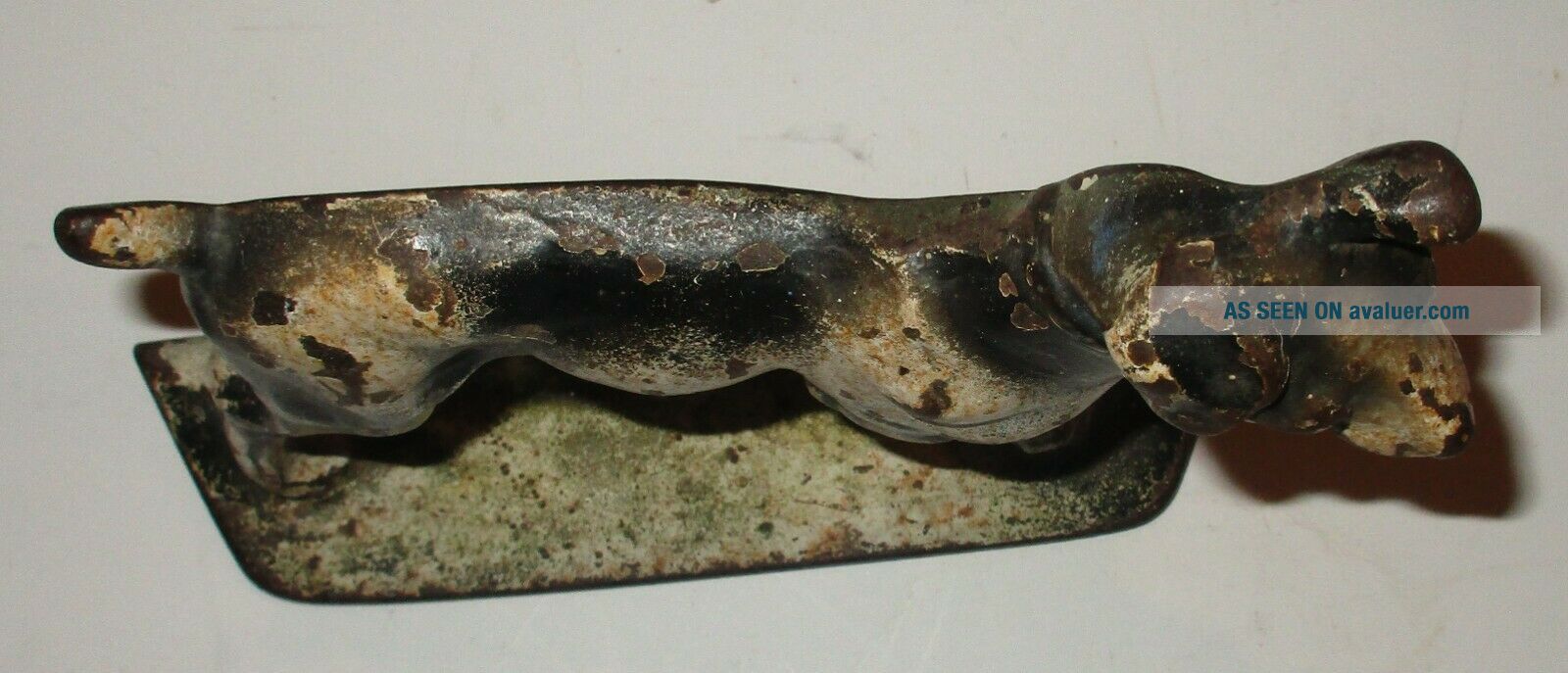 Antique Creations Co Rare Early Whippet/Terrier Dog Cast Iron Doorstop ...