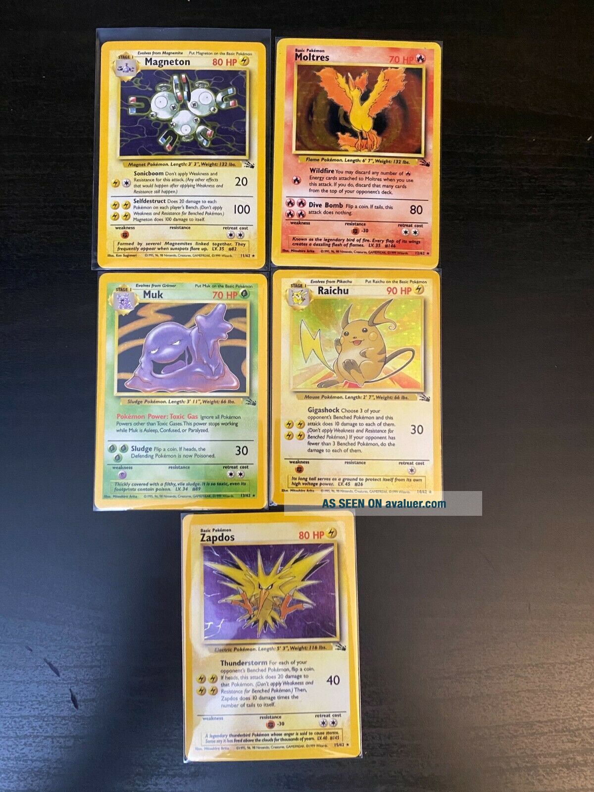 Pokemon Fossil Complete Set - 17 Holo Rare, 25 Non - Holo Rare, 5 1st ...