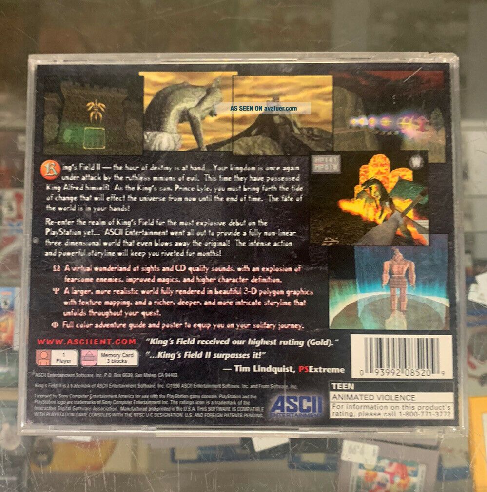 King ' S Field II 2 PS1 Black Label Complete With Rare Insert ...