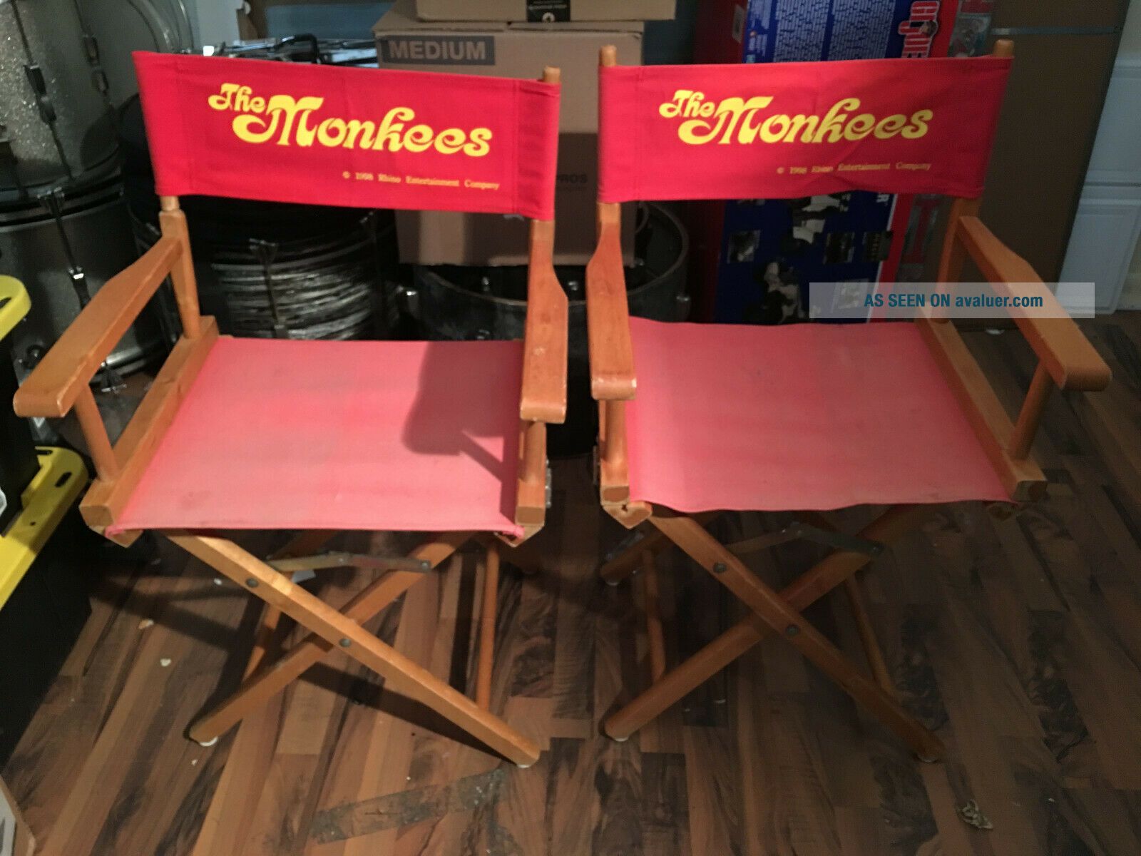 Vintage Monkees Red Canvas Folding Directors Chairs 2 Rare To Find ...