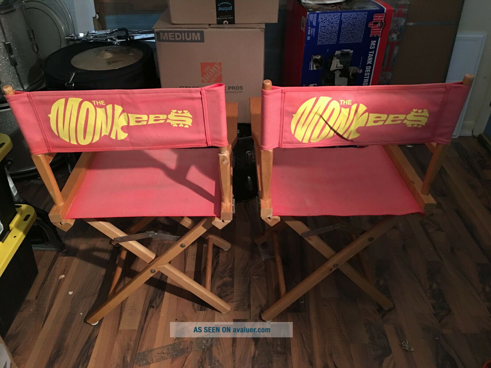 Vintage Monkees Red Canvas Folding Directors Chairs 2 Rare To Find ...
