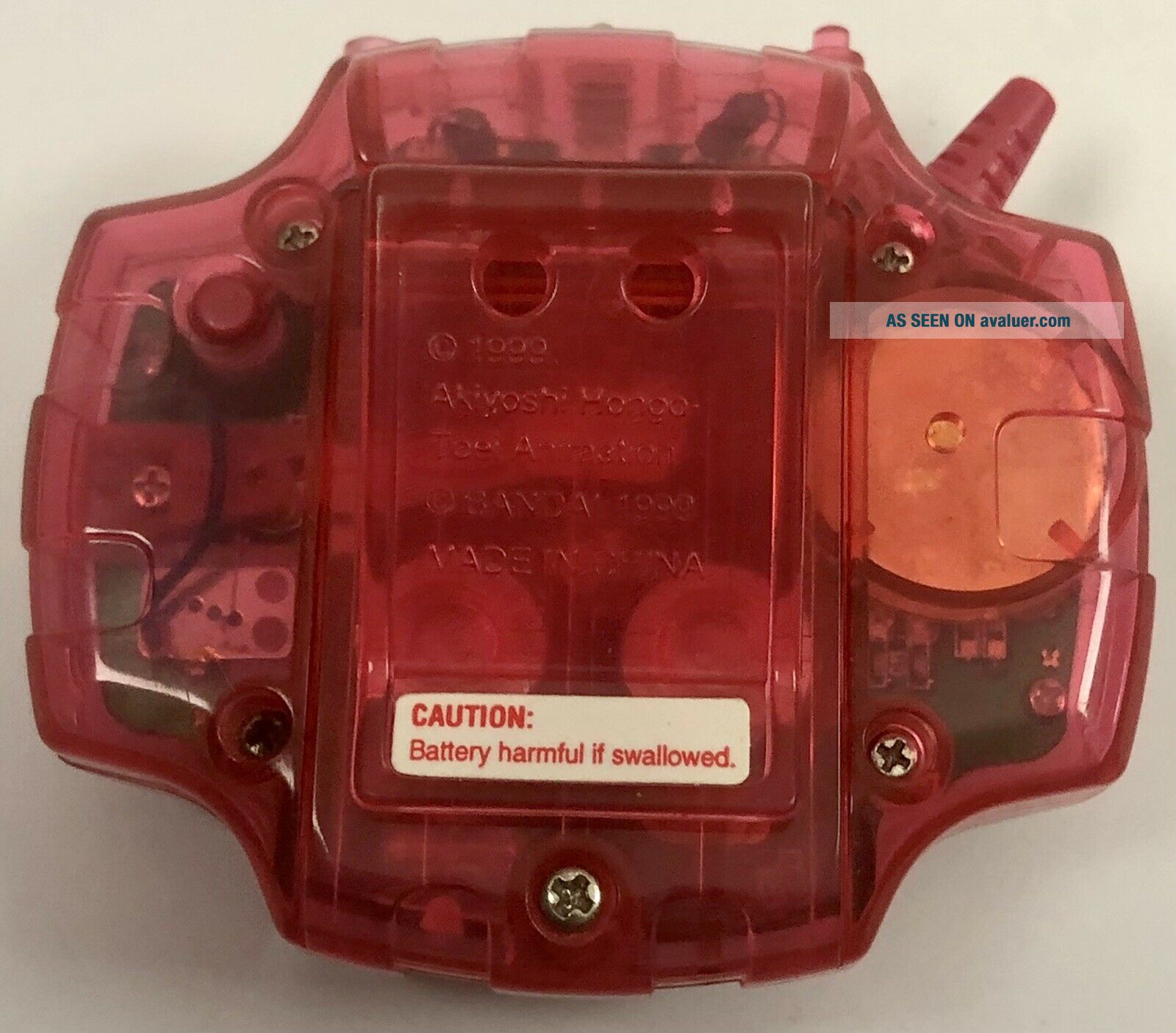 Rare Digimon Digivice Red Virtual Pet 1999 Bandai AKIYOSHI HONGO TOEI ...