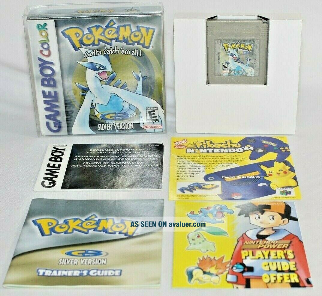 Pokemon Silver Version Game Boy Color GBC Complete CIB RARE | #58573769