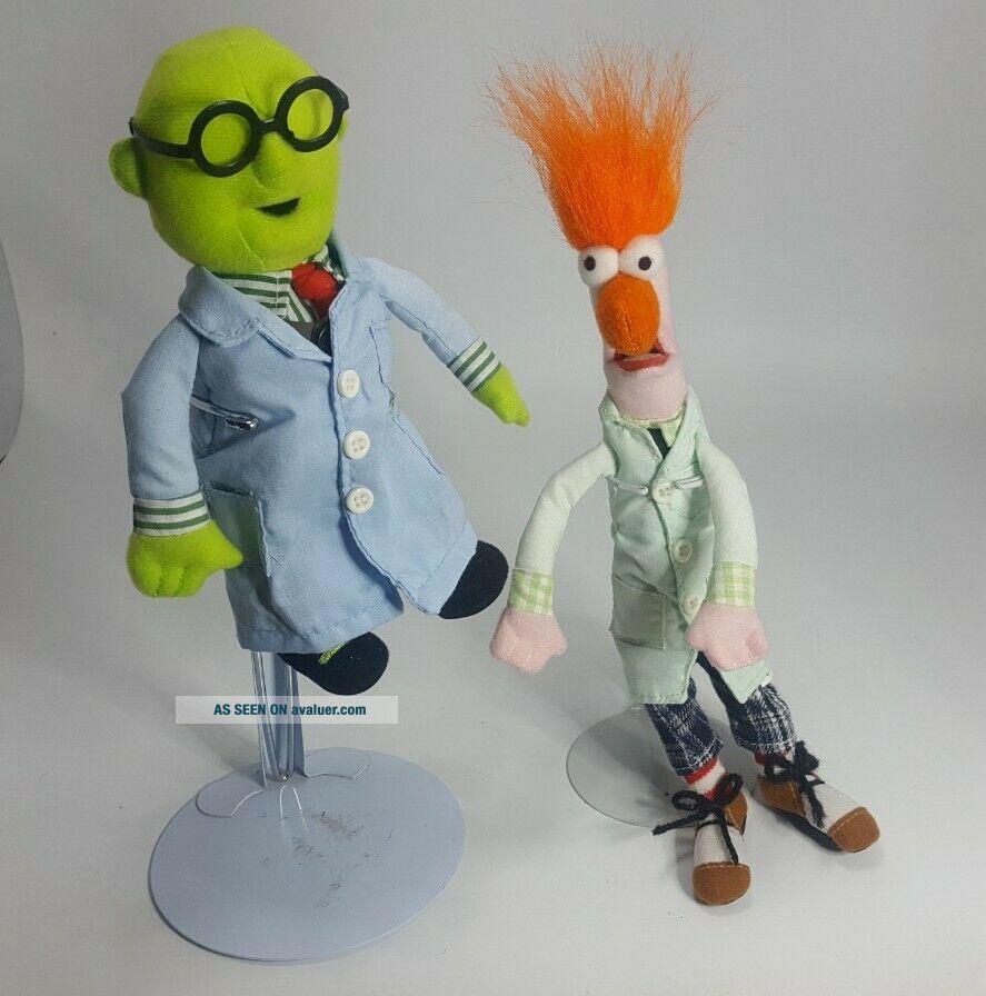 Sababa Jim Henson Muppets Dr Bunsen Honeydew & Beaker Rare Plush Dolls ...