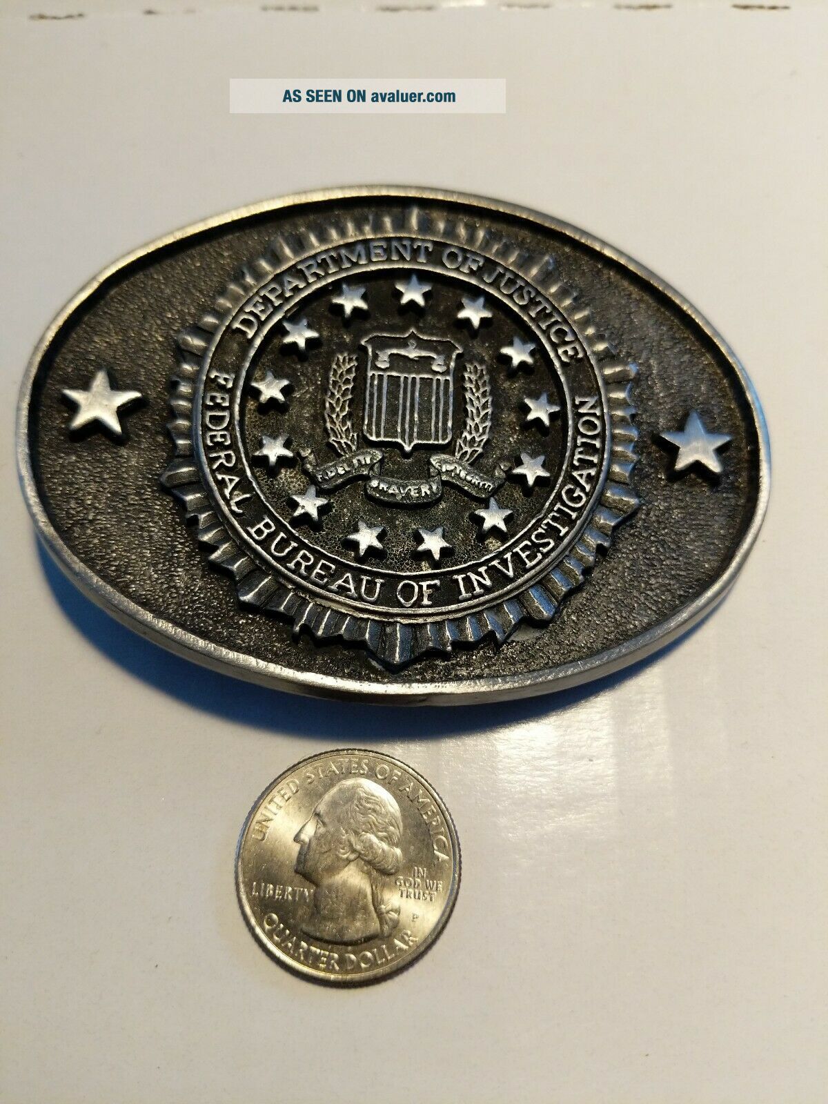 RARE Vintage FBI Federal Bureau Of Investigation Belt Buckle Cond ...