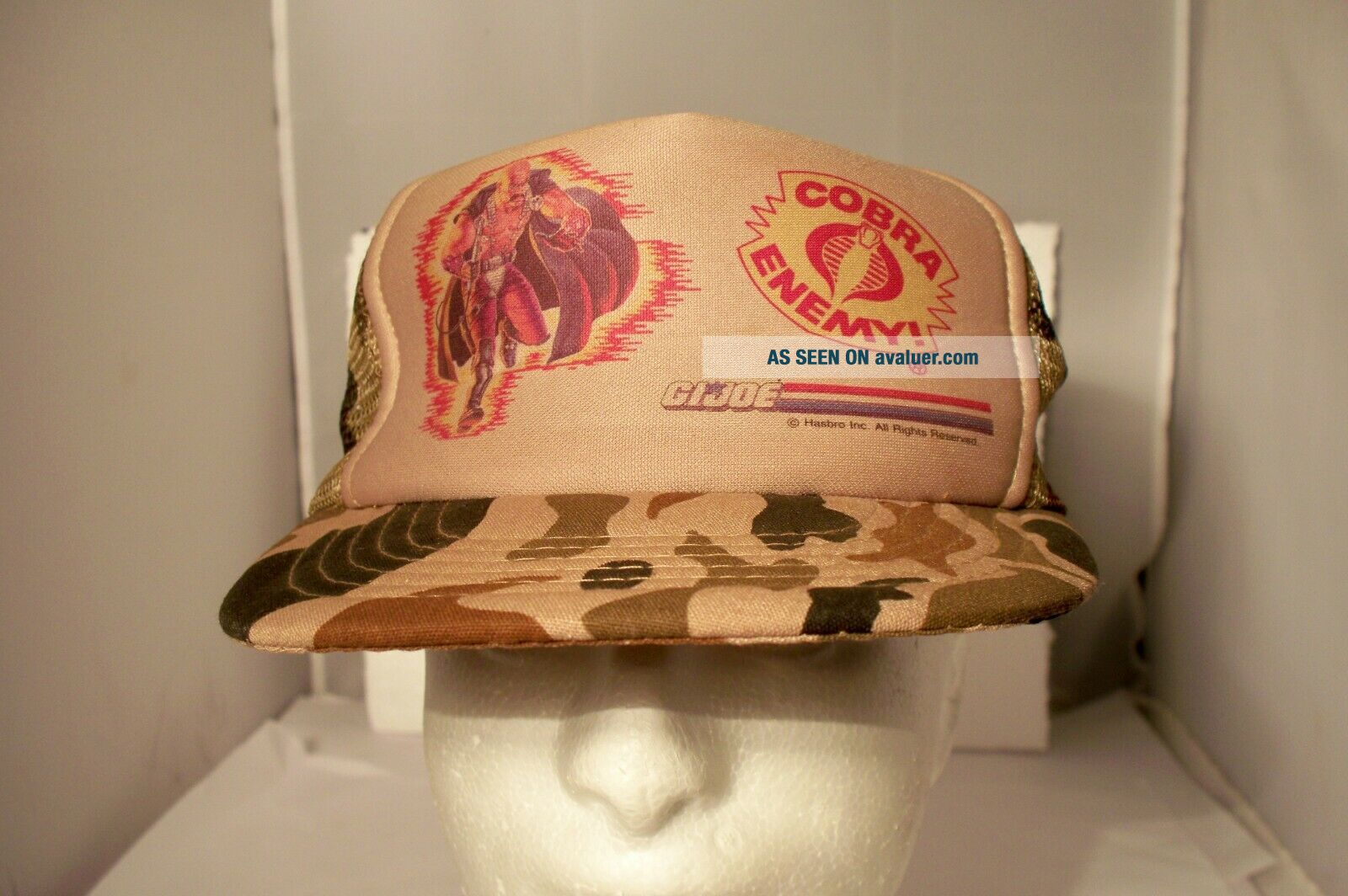 Vintage Extremely Rare GI JOE Cobra Enemy Foam Mesh Trucker Style ...