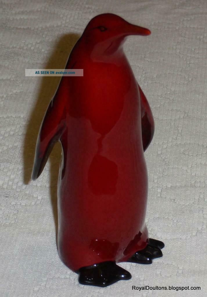CENTENARY Royal Doulton Flambe Red & Black Penguin Collectible Figurine ...
