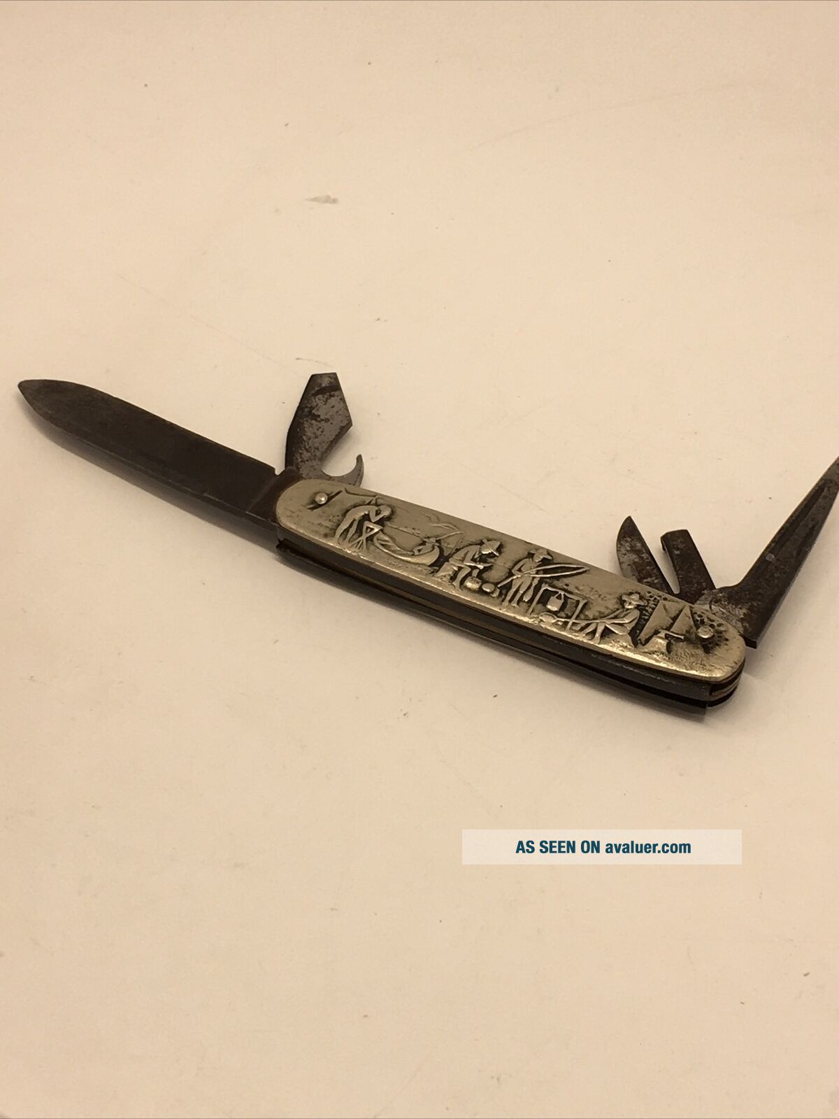Early Case XX Figural Boy Scout Floding Pocket Knife Bsa Rare 4 Blade ...