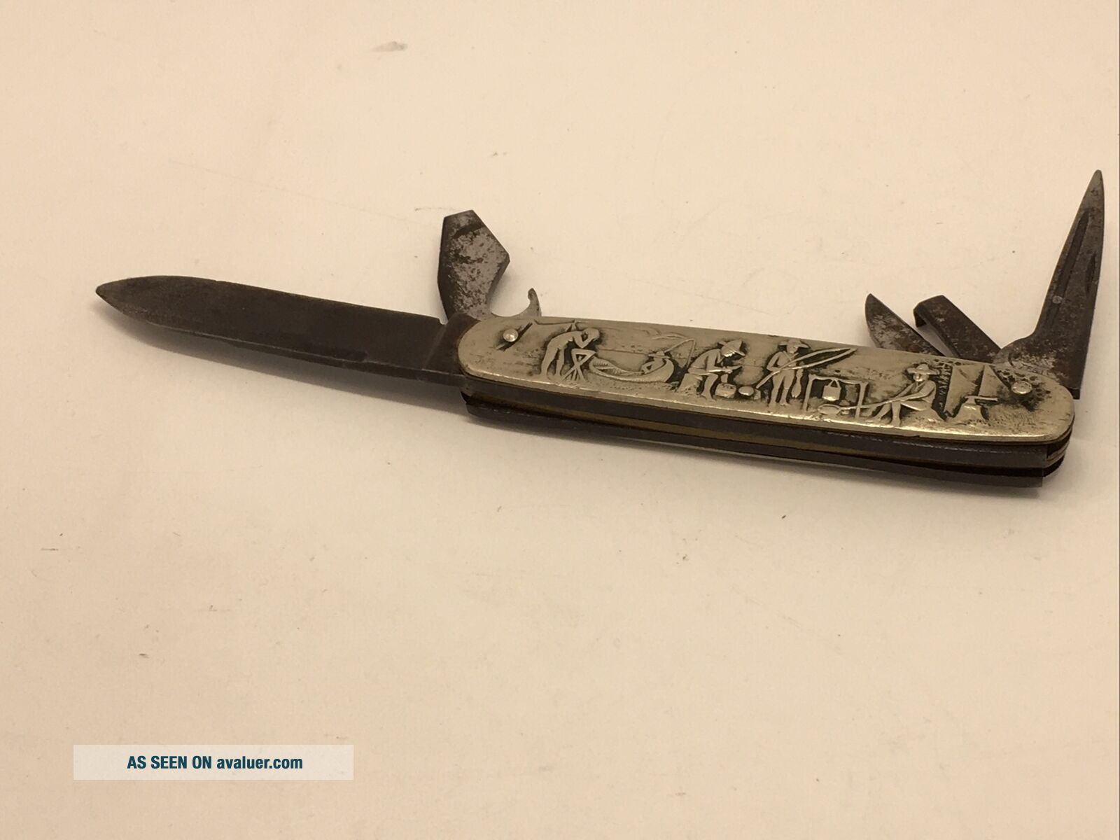 Early Case XX Figural Boy Scout Floding Pocket Knife Bsa Rare 4 Blade ...
