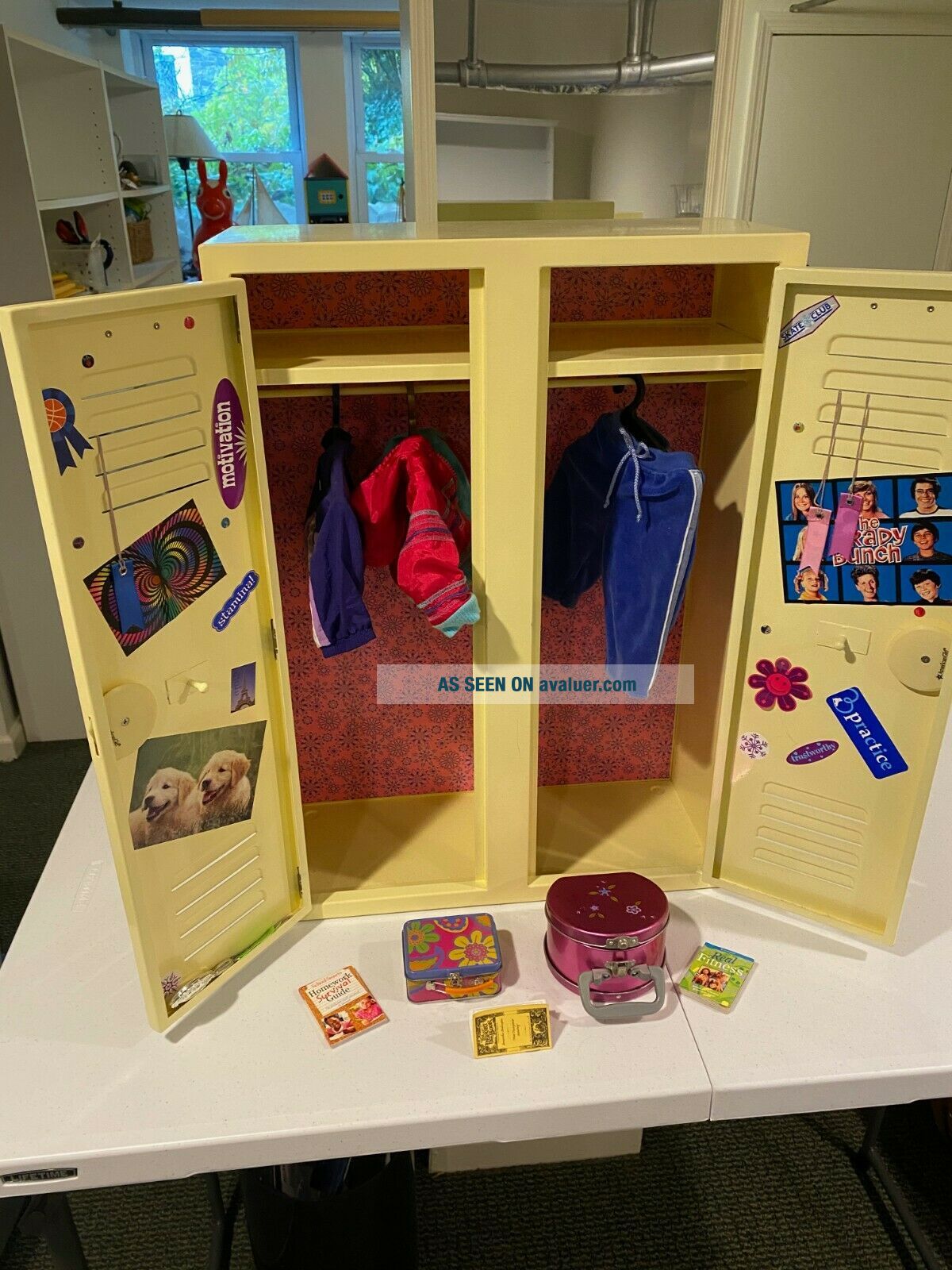 American Girl Julie Double Yellow School Locker RARE RETIRED ...