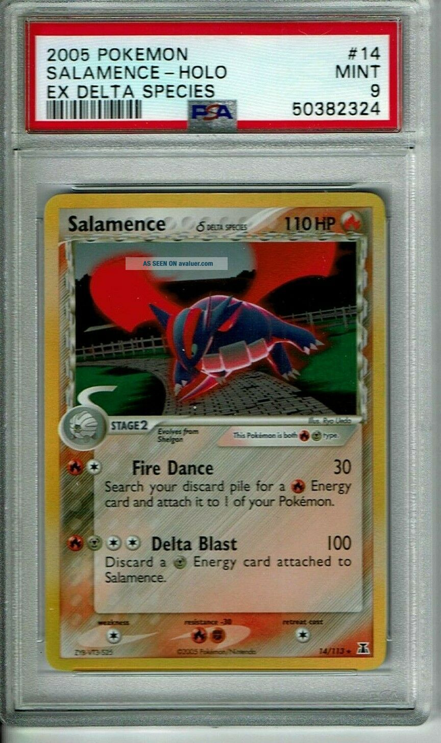 POKEMON CARD SALAMENCE EX DELTA SPECIES 14/113 HOLO FOIL RARE PSA 9 ...