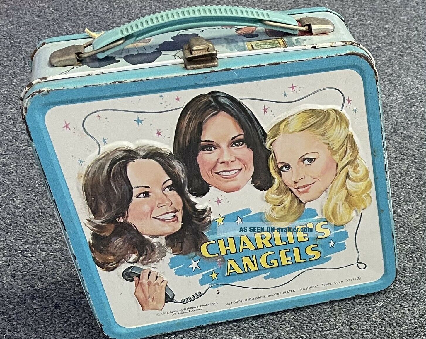VINTAGE CHARLIE ' S ANGELS LUNCH BOX W/THERMOS 1978 Rare With Thermos ...